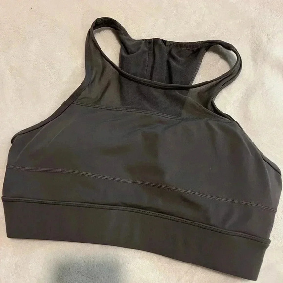 ZYIA | Intimates & Sleepwear | Zyia Active Sports Bra Gray Zip Back ...